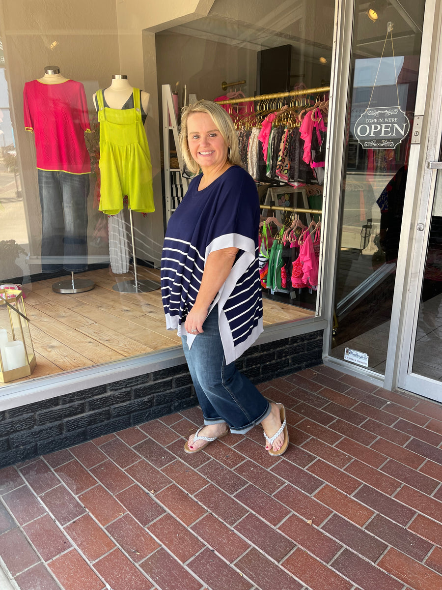Striped Poncho – The Daisy Lou Boutique