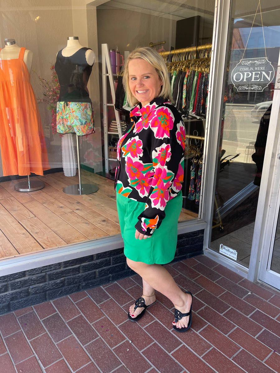 Slip Into Floral Button Up Top – The Daisy Lou Boutique