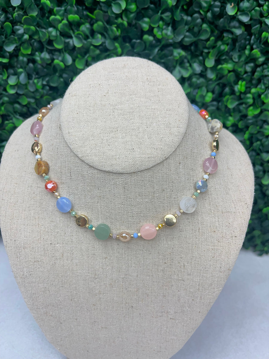 Multi Gem Necklace – The Daisy Lou Boutique